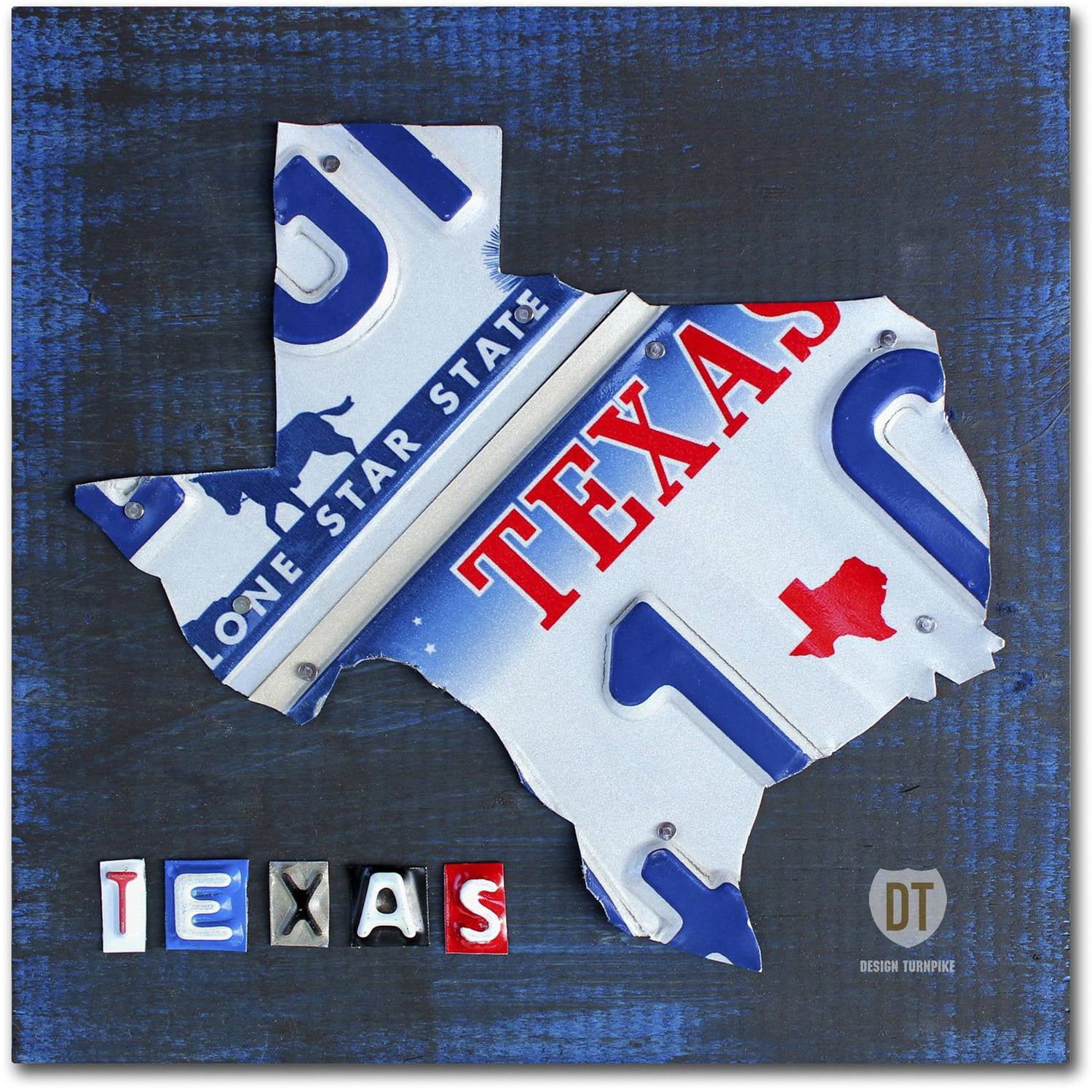 Texas License Plate Map' Canvas Art by Design Turnpike - Walmart.com