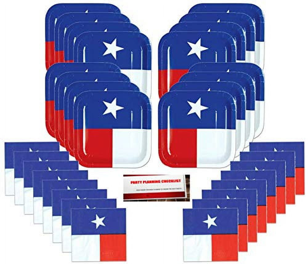 Texas Lone Star Party Supplies Bundle Pack for 16 (Plus Party Planning ...
