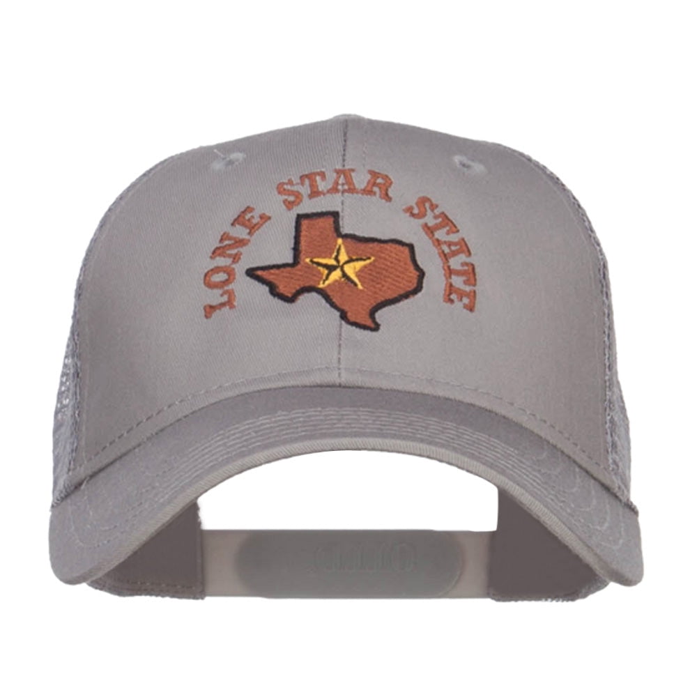 Texas Lone Star State Embroidered Trucker Cap - Grey OSFM - Walmart.com