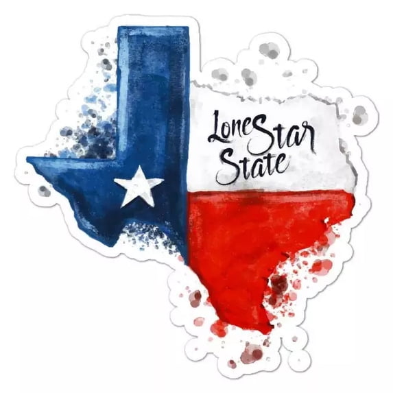Texas Lone Star Sticker Indoor Outdoor Phone Decal Water Bottle ...