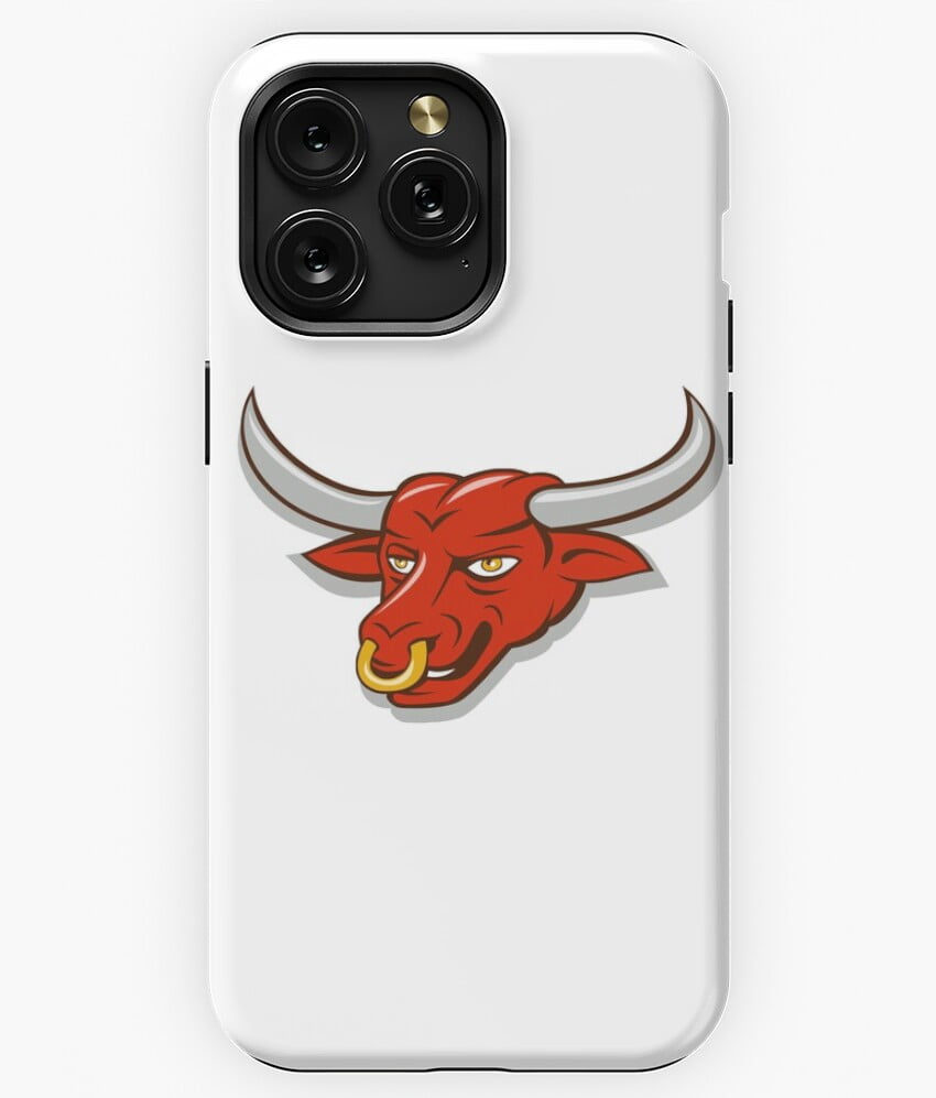 Texas Longhorn Red Bull Head Cartoon G7453 Phone Case for iPhone17 16 ...