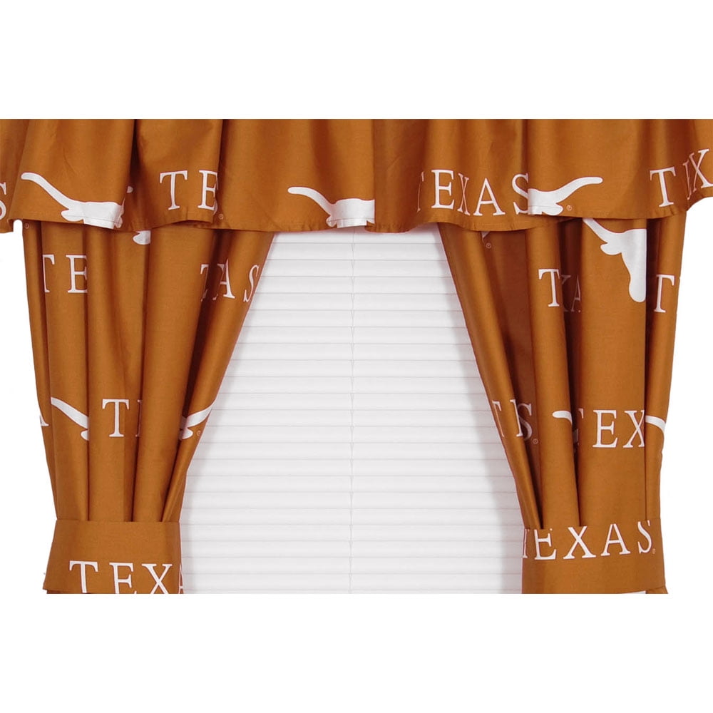 Texas Longhorns 100% Cotton, 84" Curtain Panels, Set of 2 - Walmart.com