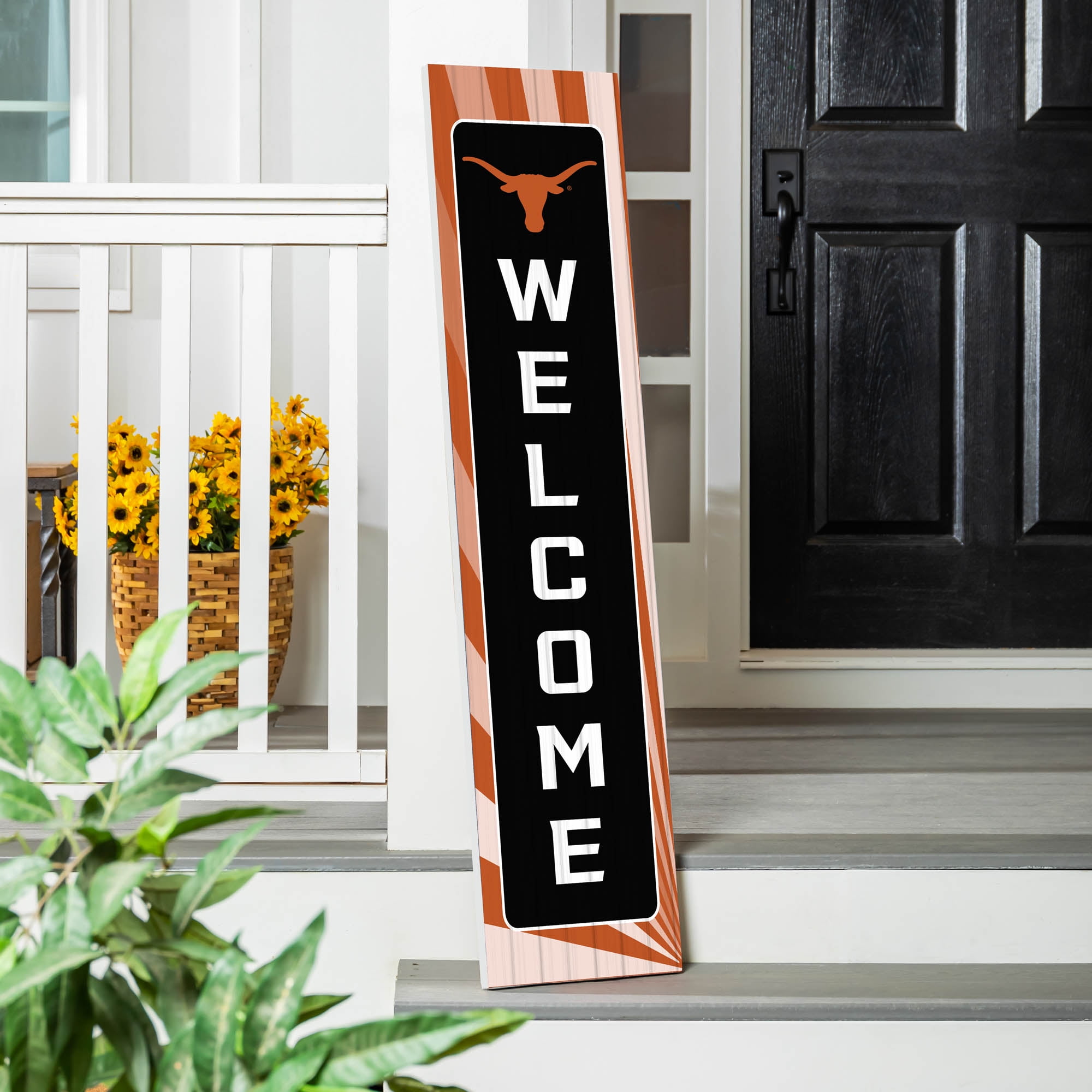 Texas Longhorns 47" Color Waves Porch Leaner Welcome Wall Sign ...