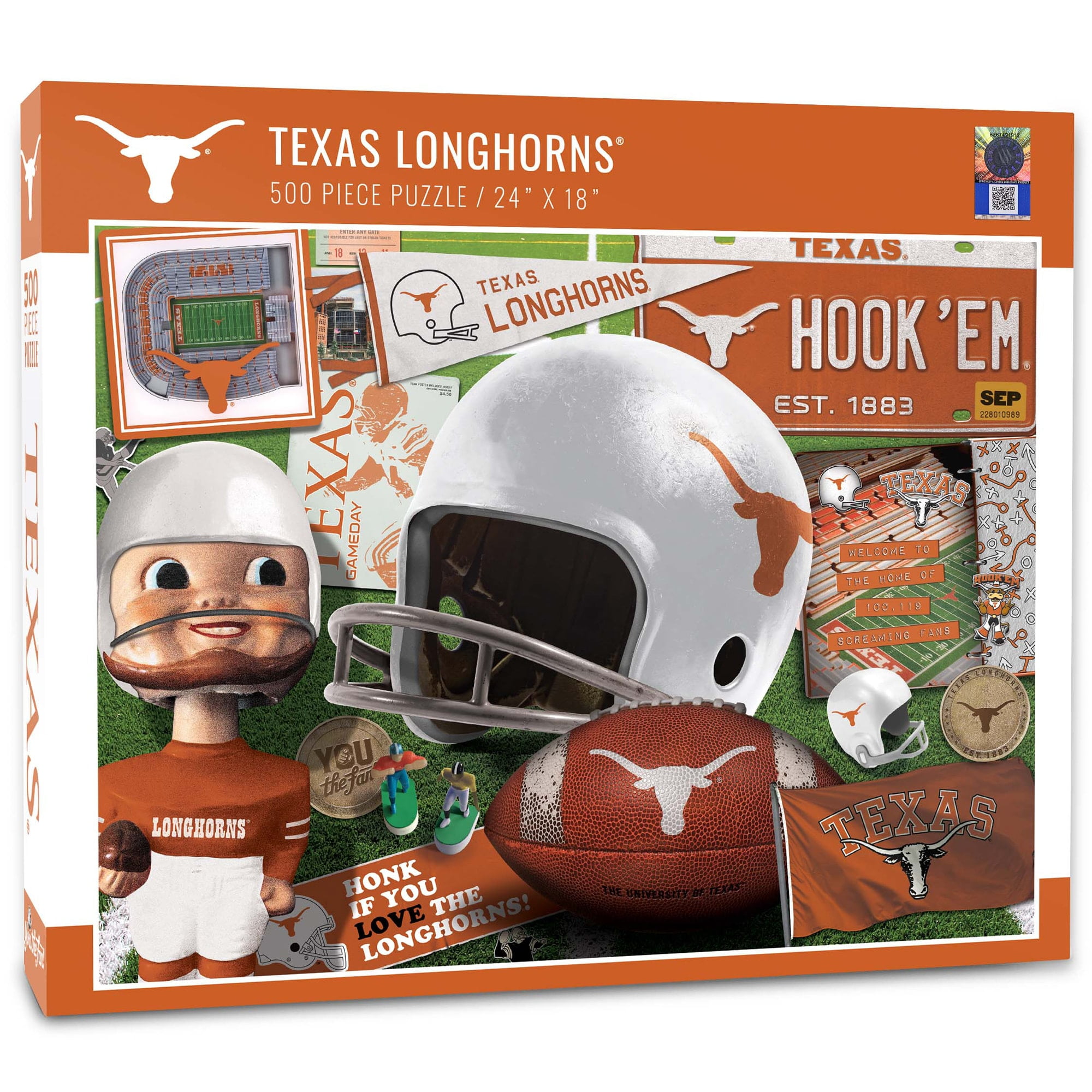 Texas Longhorns 500-Piece Retro Series Puzzle - Walmart.com