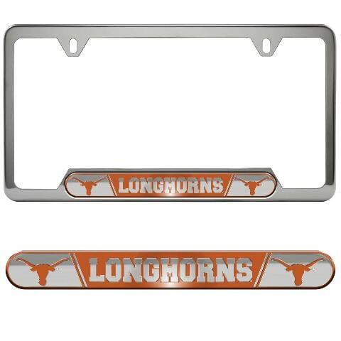 Texas Longhorns Embossed License Plate Frame, 6.25in x 12.25in 61994 ...