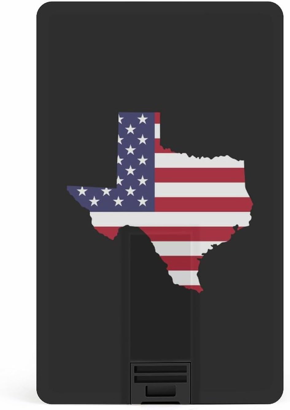 Texas Map With American Flag Usb Flash Drive Credit Card Design Memory ...