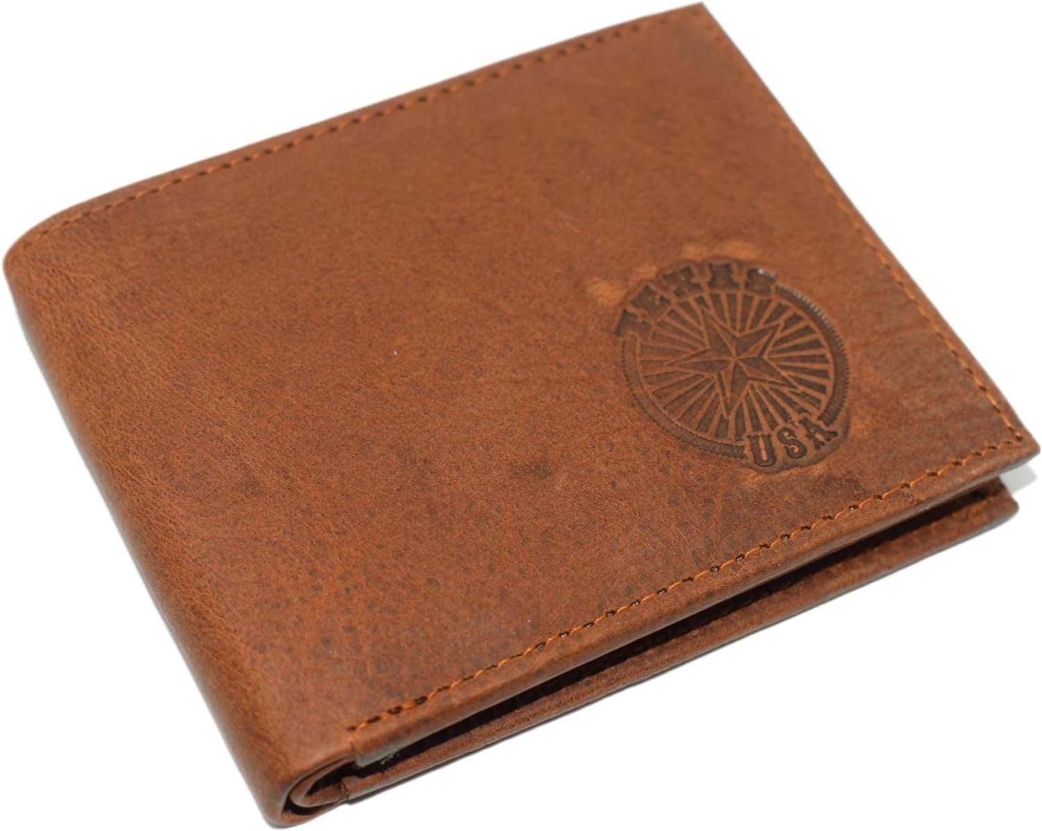 Texas Men's RFID Blocking Genuine Leather Lone Star State Bifold ...