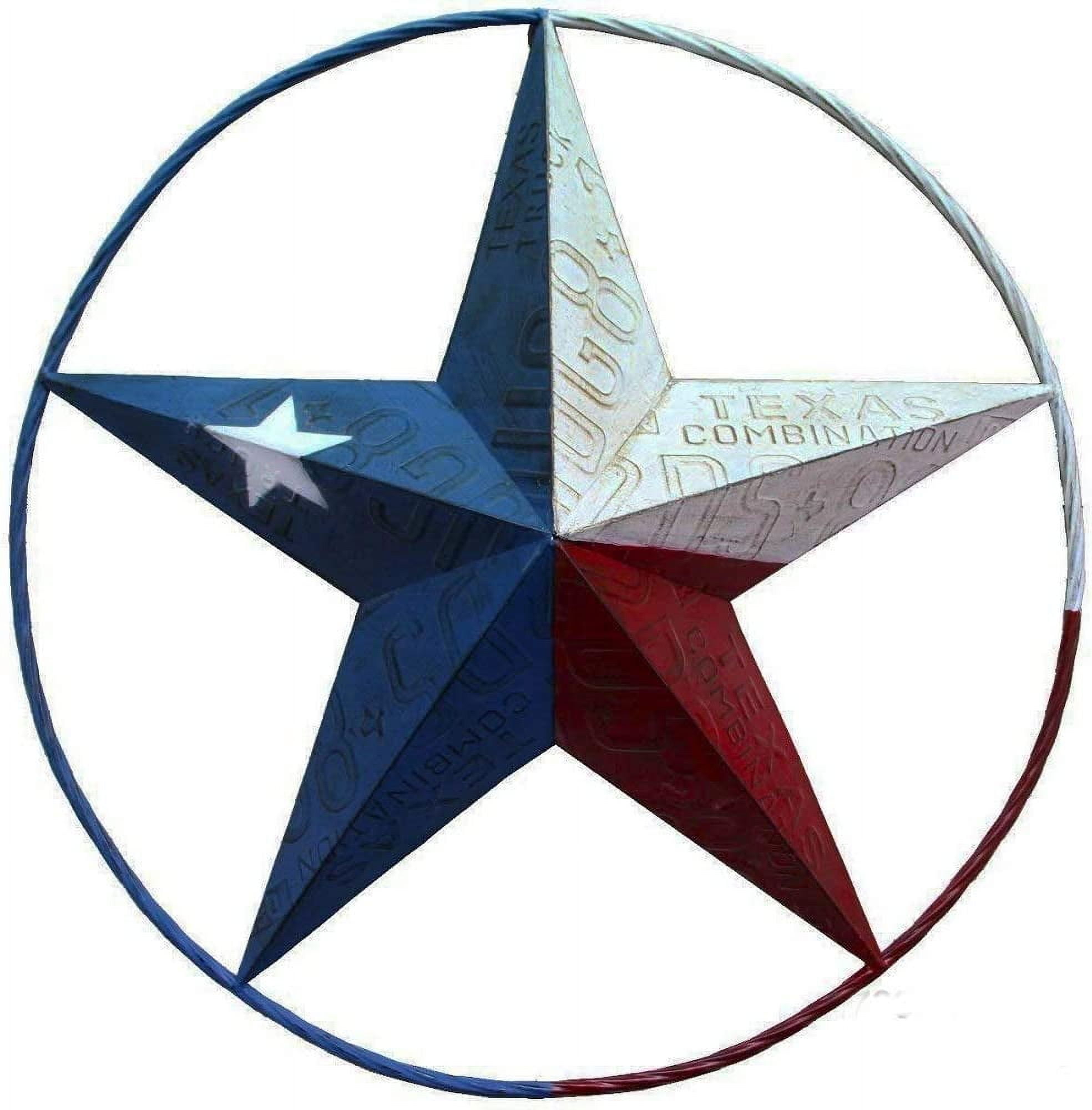 Texas Metal Star Wall Art, 24" x 24" x 4" - Walmart.com