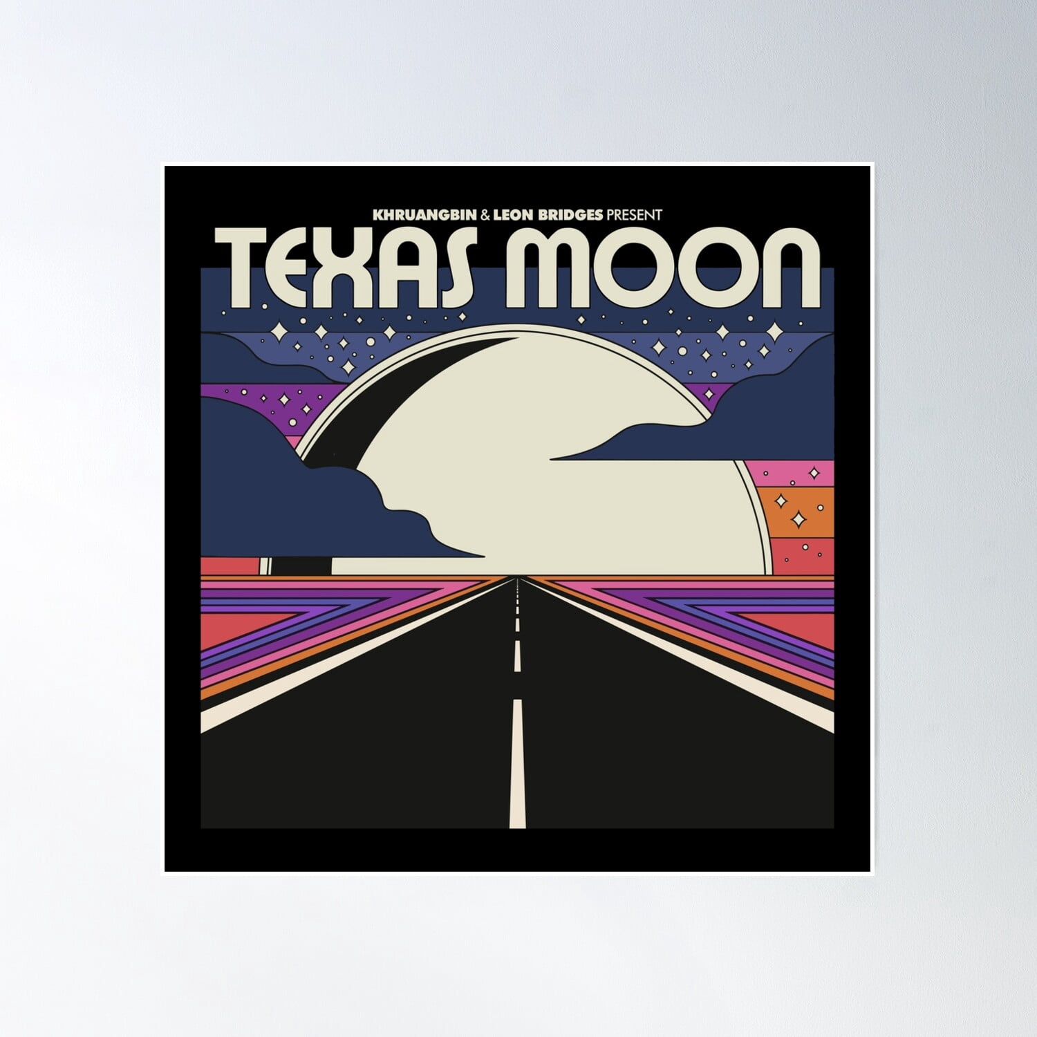 Texas Moon Poster Wall Art, Modern Wall Decor, 24x24 UNFRAMED - Walmart.com