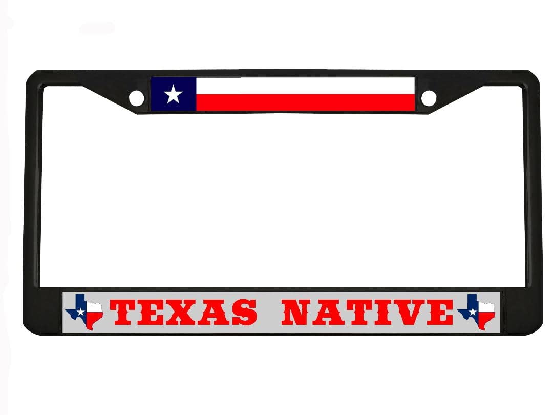 Texas Native Texas Design Heavy Duty Metal Car License Plate Frame Auto ...