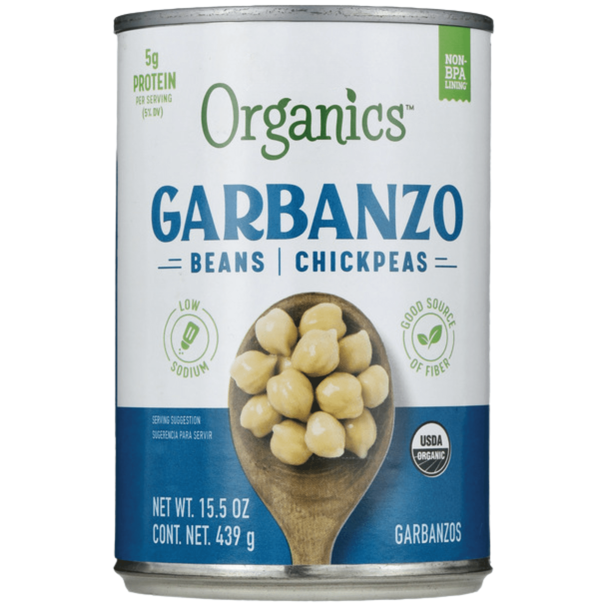 Texas Original Organics Garbanzo Beans Chickpeas Low Sodium Organic 14. ...