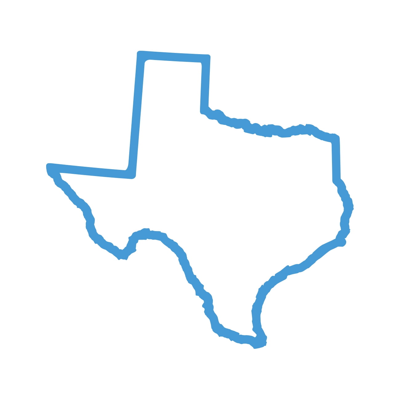 Texas Outline Sticker Decal Die Cut - Self Adhesive Vinyl ...