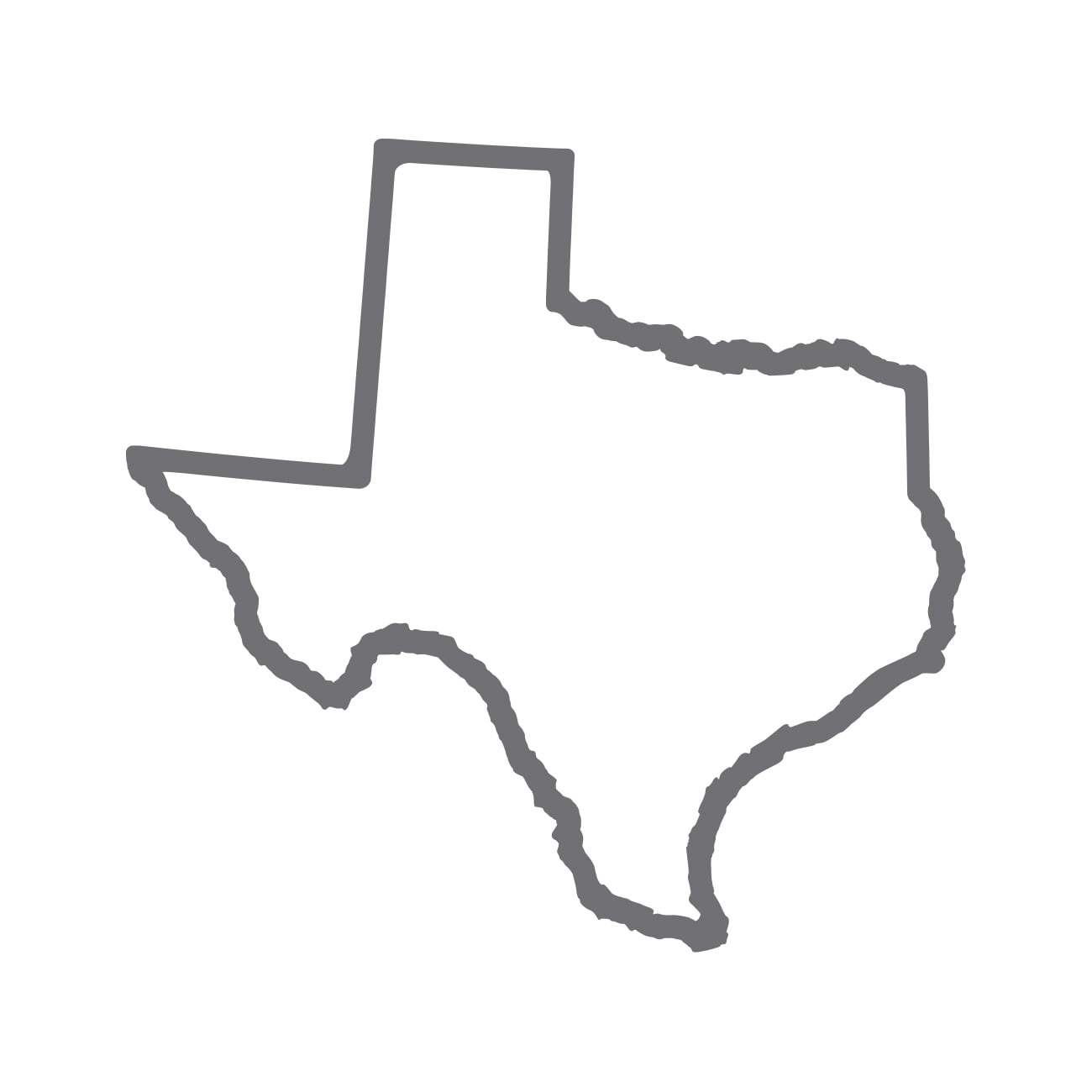 Texas Outline Sticker Decal Die Cut - Self Adhesive Vinyl ...
