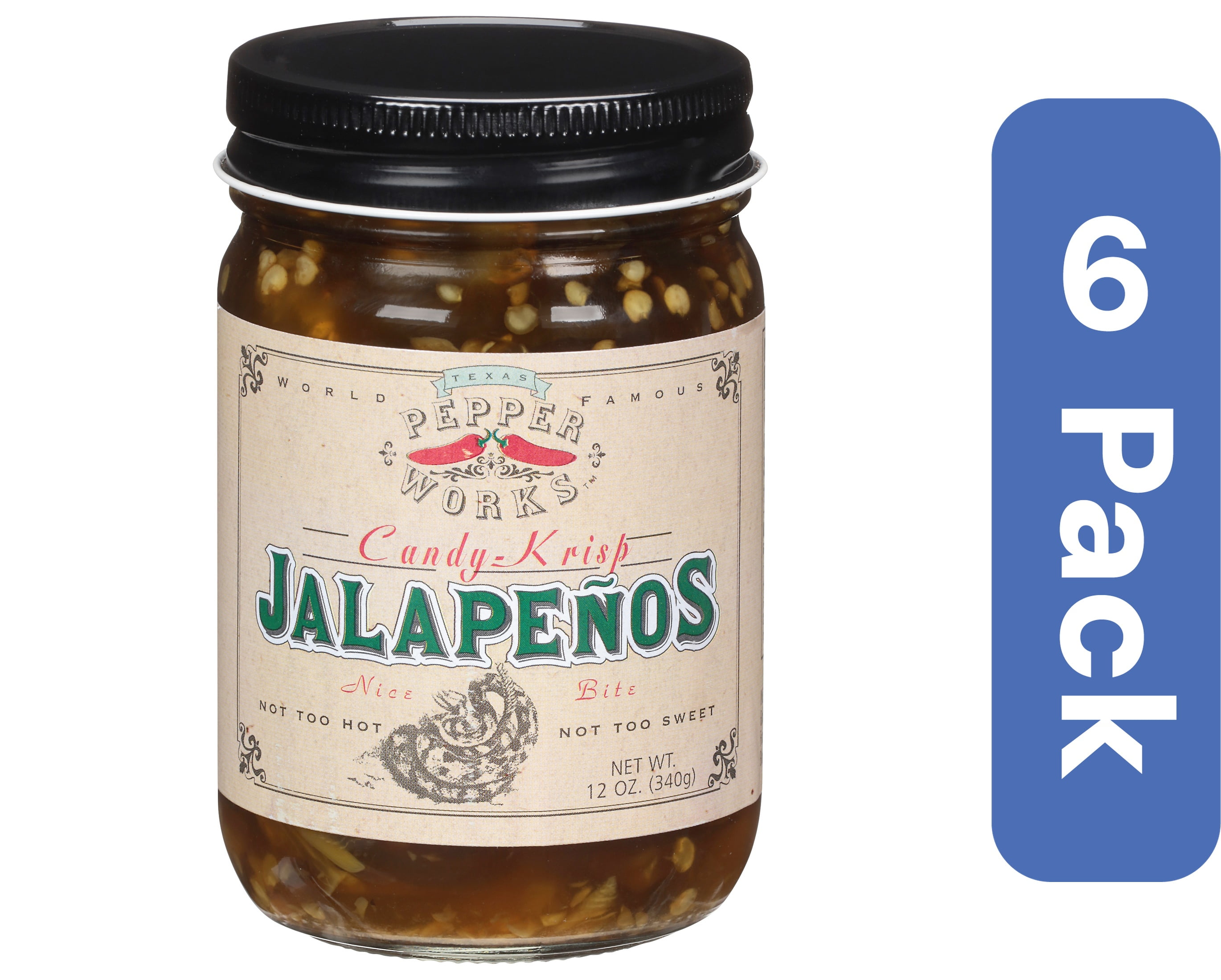 Texas Pepper Works Jalapeño Pepper Candy Krisp 12 oz (Pack Of 6 ...