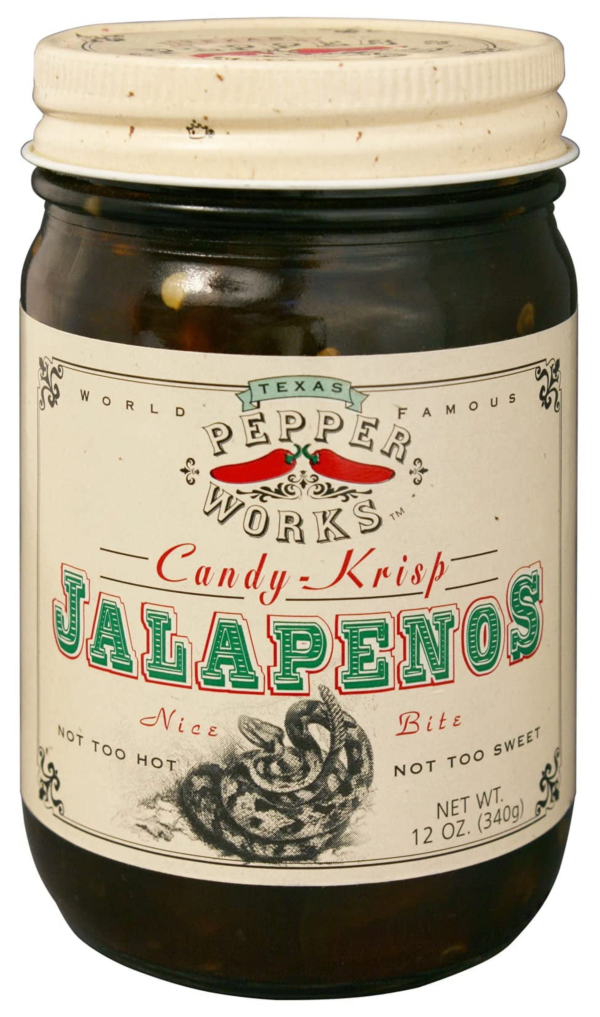 Texas Pepper Works Krisp Candy, Jalapenos, 12 Ounce (Pack of 4 ...