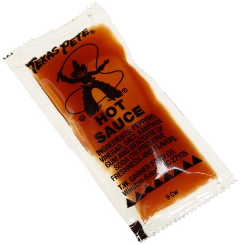 Texas Pete Hot Sauce Packets, 7 Grams Each, Pack of 200, Cayenne Pepper ...