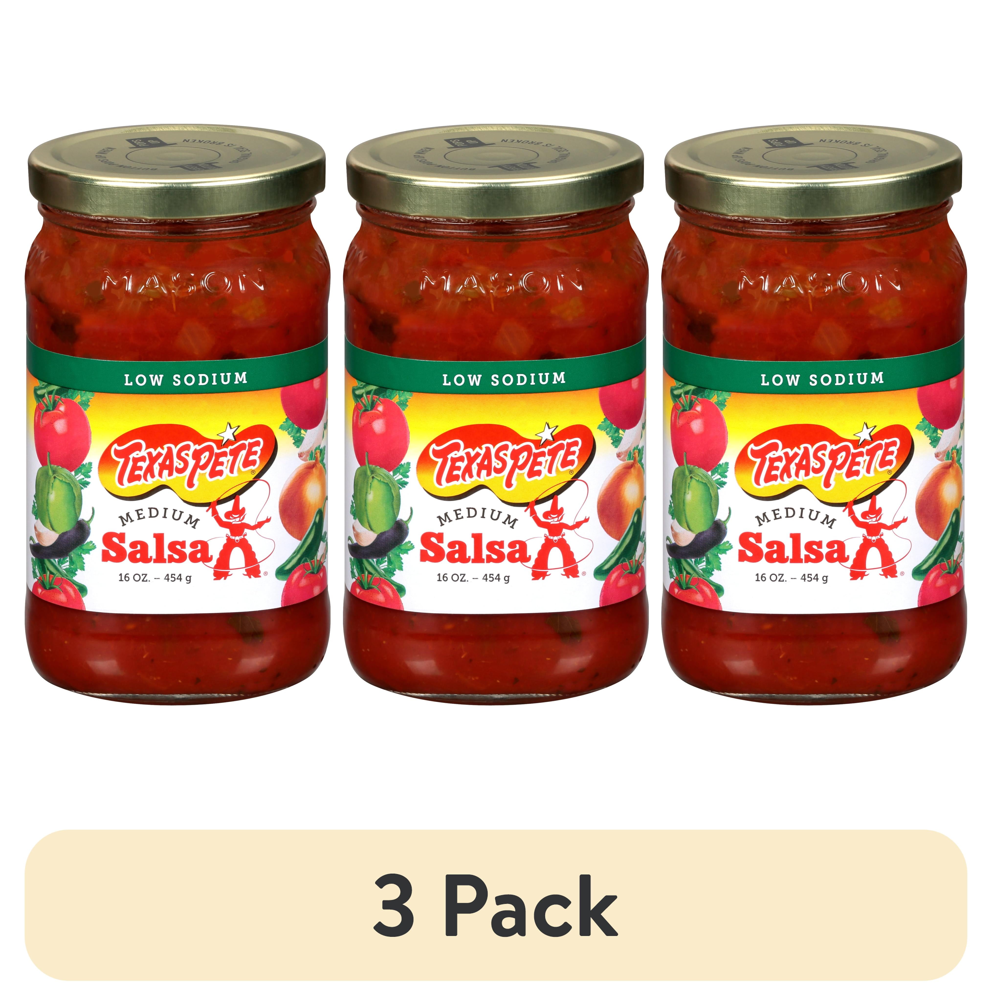 (3 pack) Texas Pete Low Sodium Medium Salsa, 16 Oz - Walmart.com