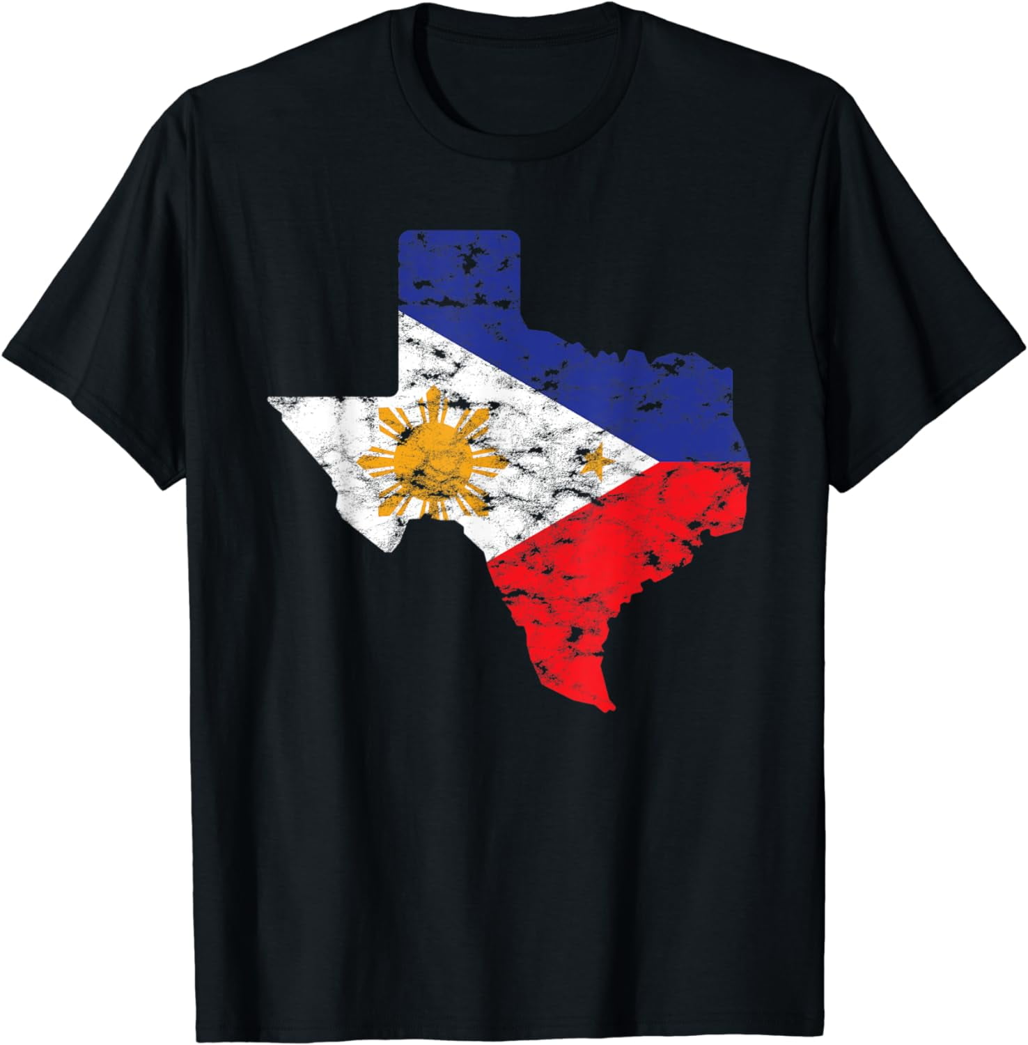 Texas Philippines Flag Proud Pinoy Blood Design T-Shirt - Walmart.com