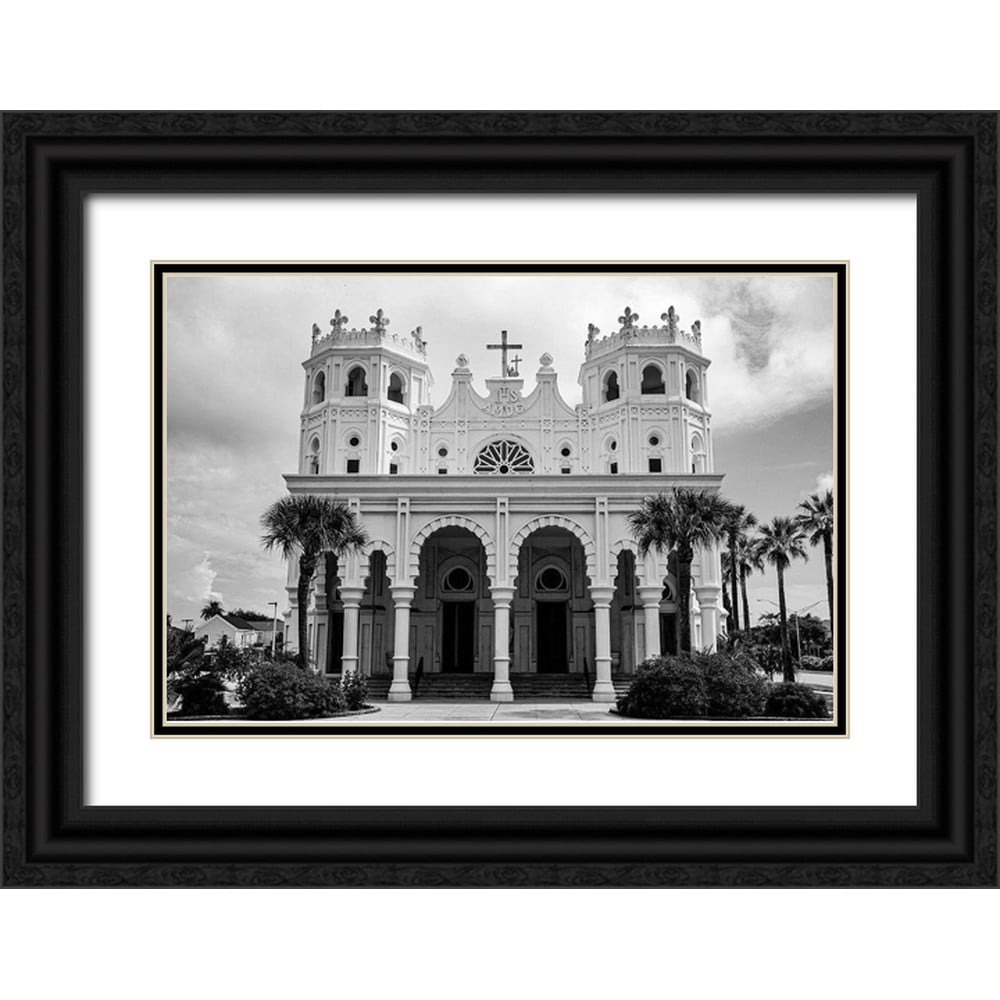 Texas Picture Archive 24x17 Black Ornate Wood Framed with Double ...