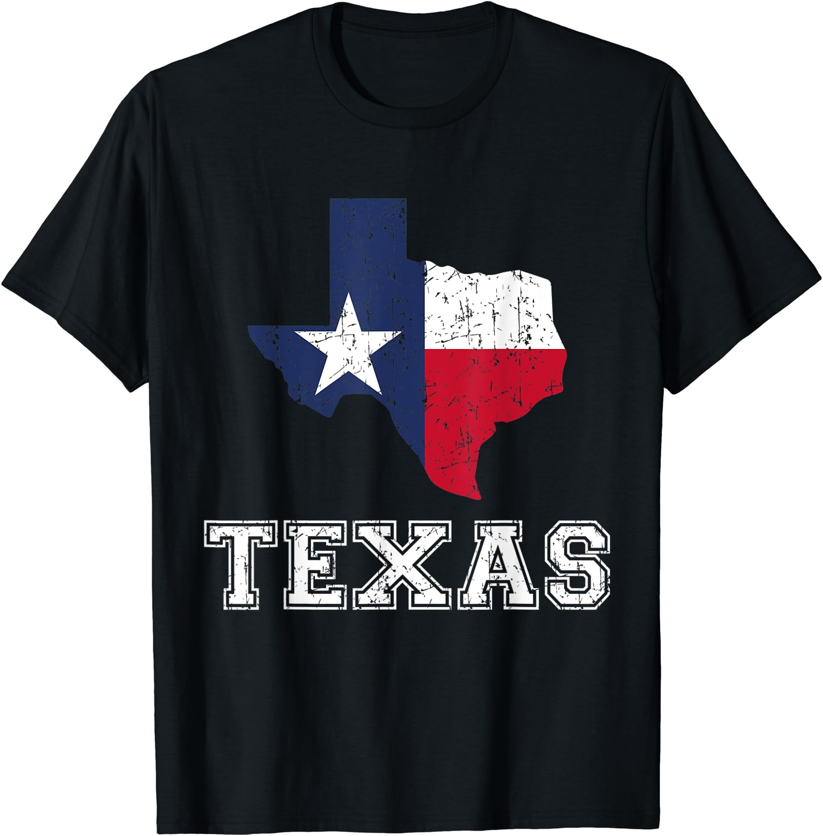Texas Proud Texan Patriot American USA Flag Vintage Map T-Shirt ...