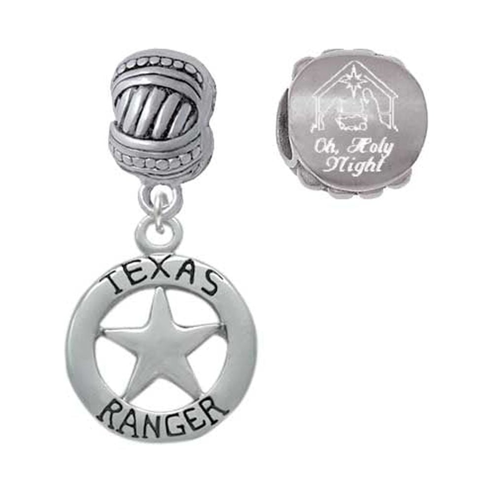 Texas Ranger Badge Come Let us Adore Him Charm Beads (Set of 2 ...