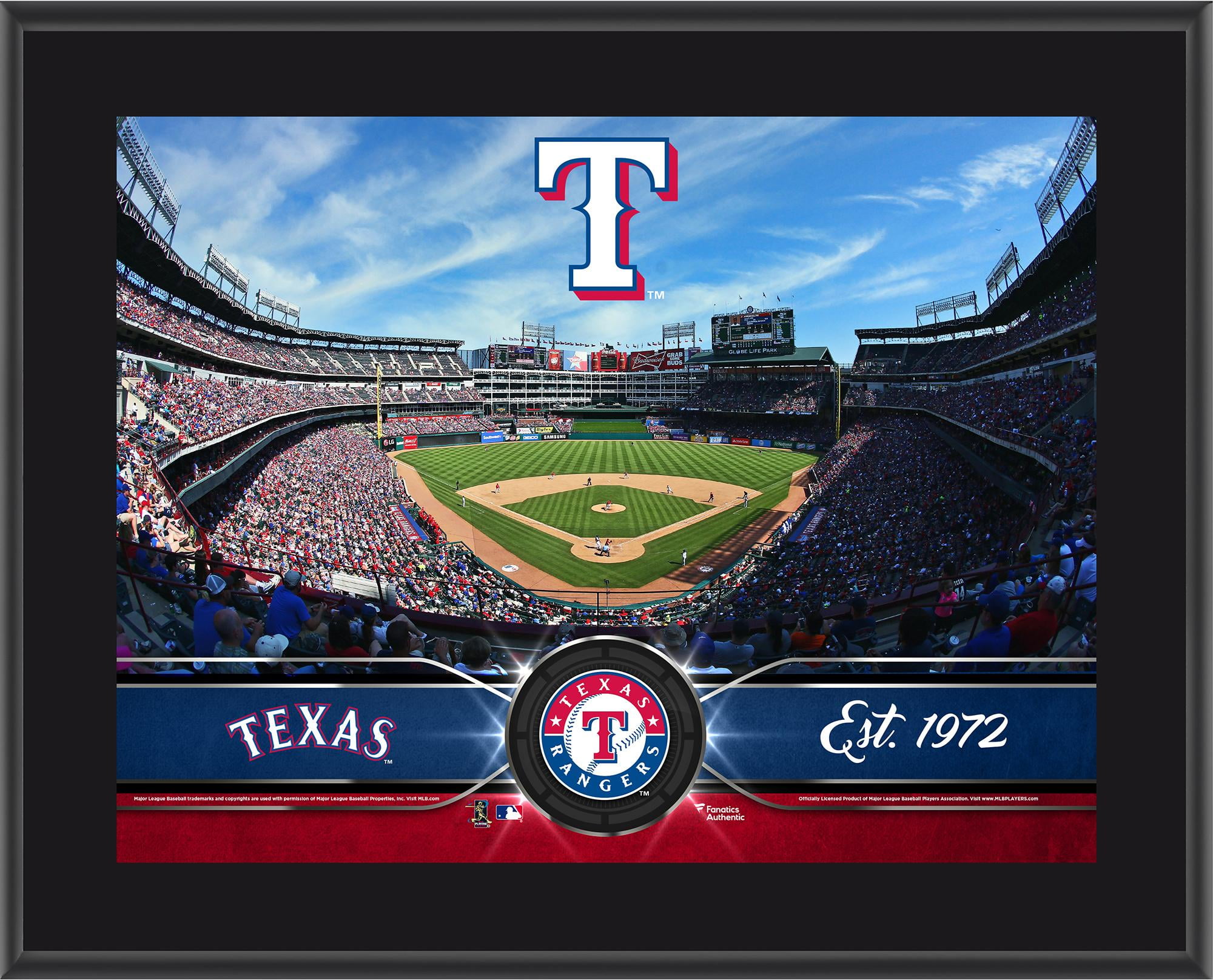 Texas Rangers 10" x 13" Sublimated Team Stadium Plaque - Walmart.com