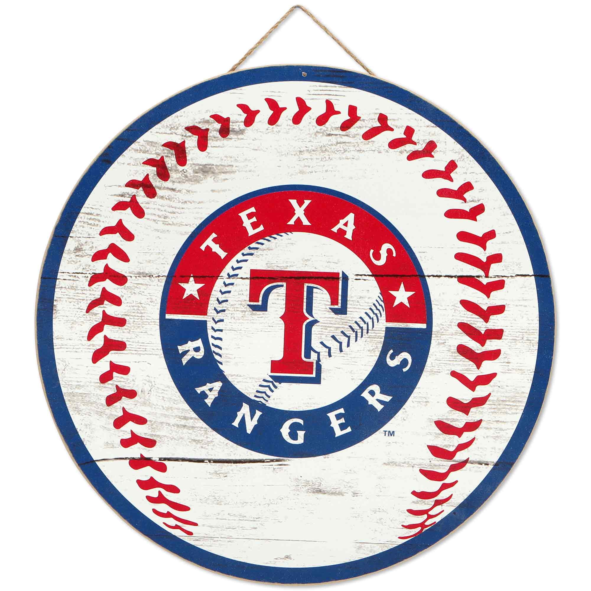 Texas Rangers 18'' x 18'' Baseball Wood Sign - Walmart.com