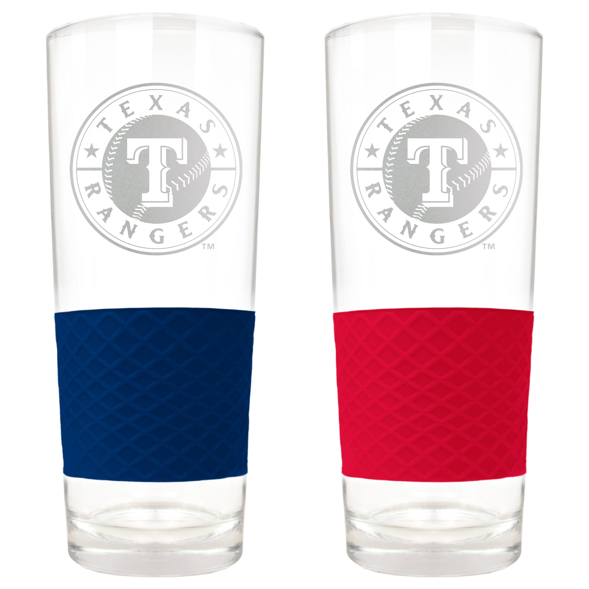 Texas Rangers 22oz. Logo Score Pint Glass Two-Piece Set - Walmart.com