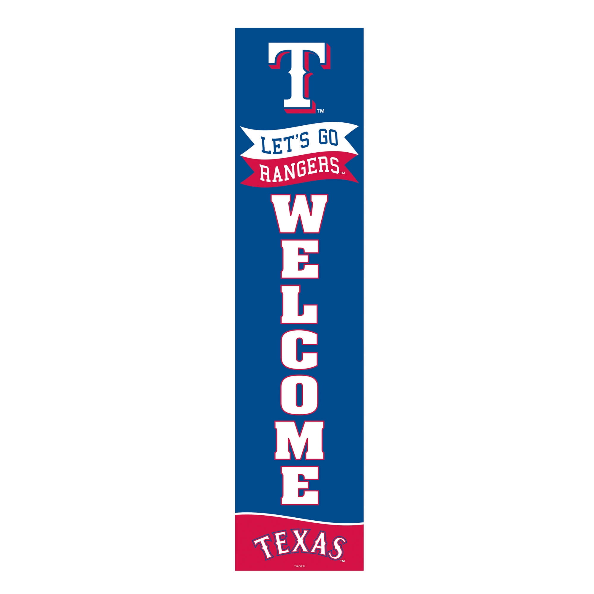 Texas Rangers 47" Fan Chant Porch Leaner Welcome Wall Sign - Walmart.com