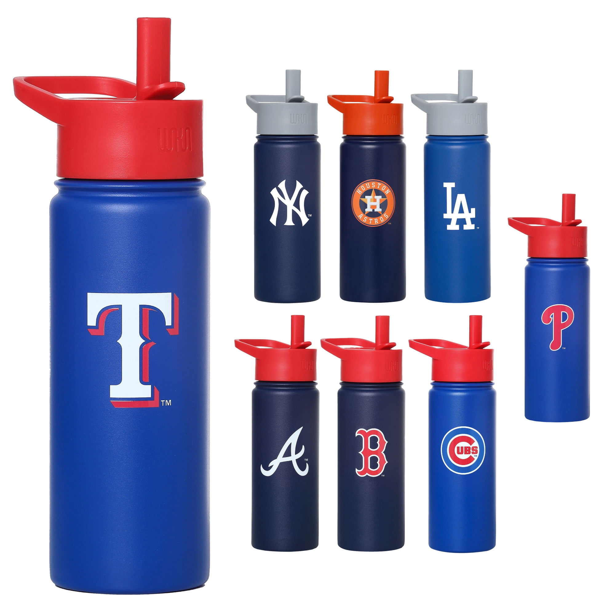 Wildkin Texas Rangers MLB 18 oz Insulated Stainless Steel Water Bottle ...