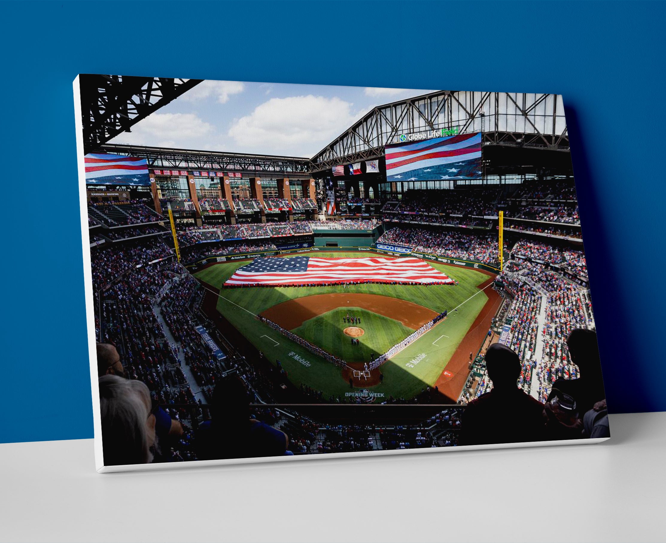 Texas Rangers Stadium Poster or Wrapped Canvas - Walmart.com
