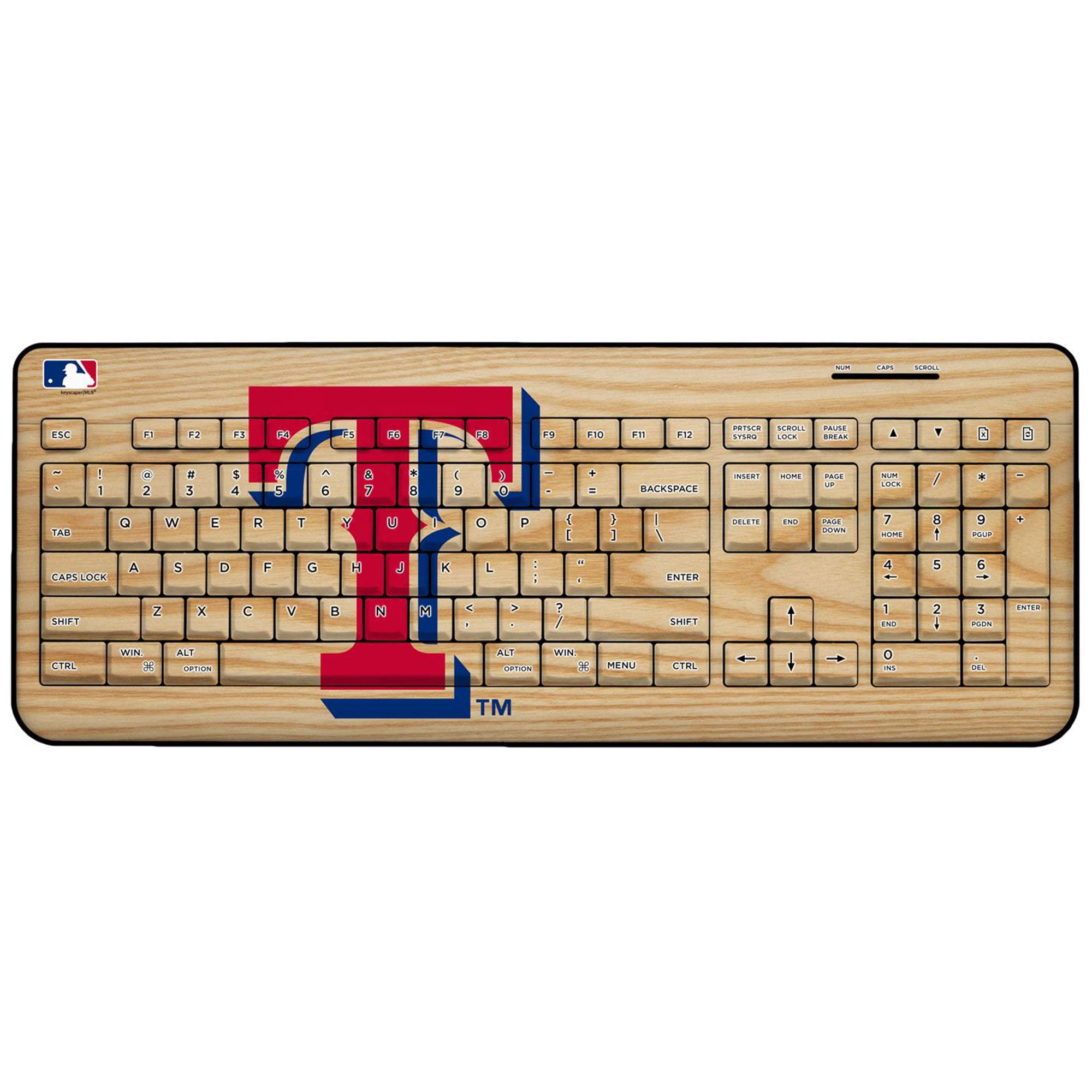 Texas Rangers Wood Print Wireless USB Keyboard - Walmart.com