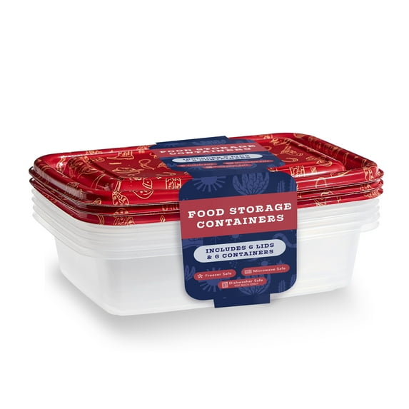 Cook With Color 12-Piece Food Storage Set with Texas Cowboy Printed ...