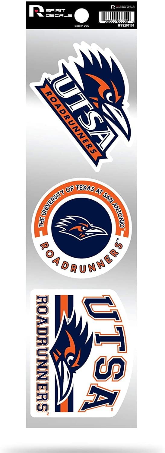 Texas San Antonio Roadrunners UTSA Triple Retro Throwback Spirit Decals ...