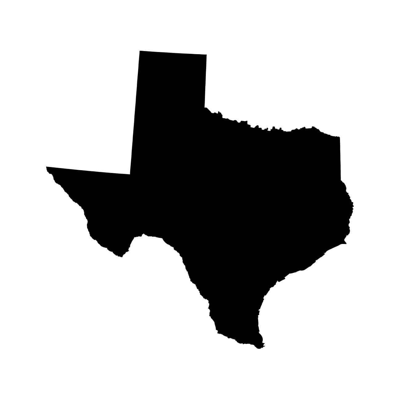 Texas Shaped Sticker Decal Die Cut - Self Adhesive Vinyl - Weatherproof ...