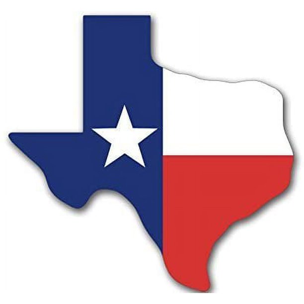 Texas Shaped Texas Flag 3M Reflective sticker| Bumper TX car Texan ...