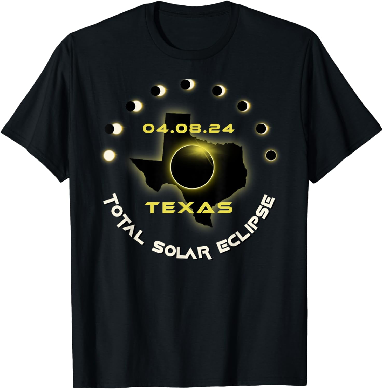 Texas Solar Eclipse 2024 Watch Party Tee Total Eclipse Fans T-Shirt ...