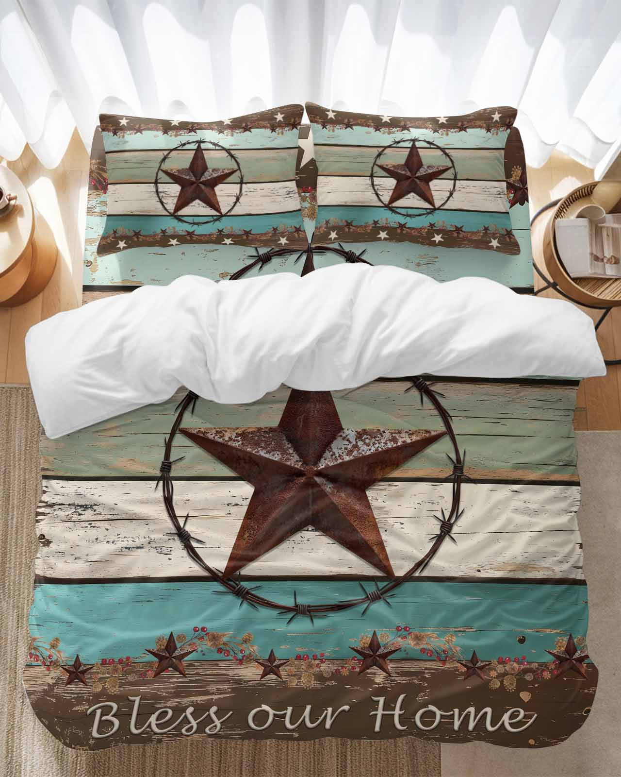Texas Star Bedding Duvet Cover Set King Size 4 Pieces Bless Your Home ...