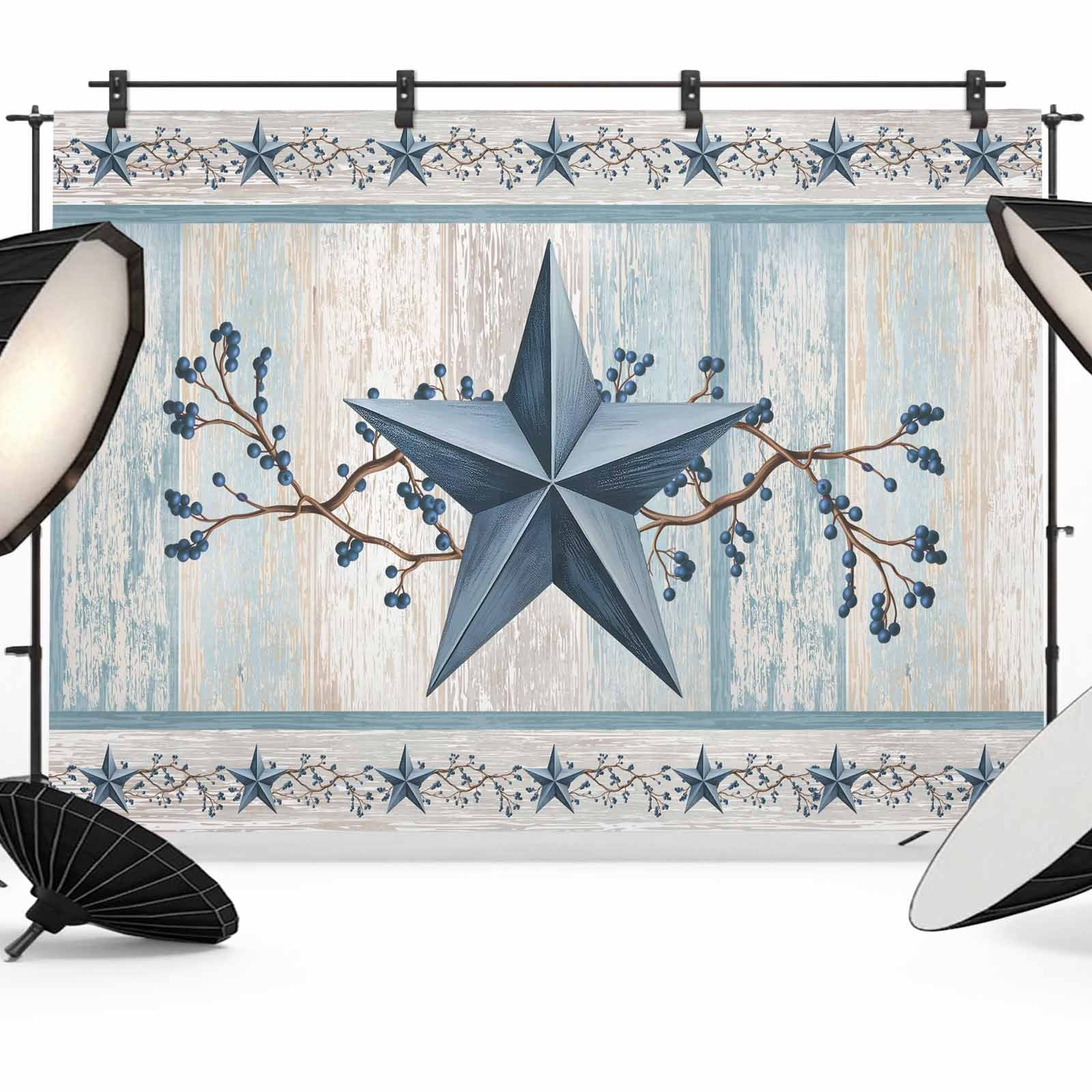 Texas Star Blue Backdrop for Photography,Fabric Photo Background ...