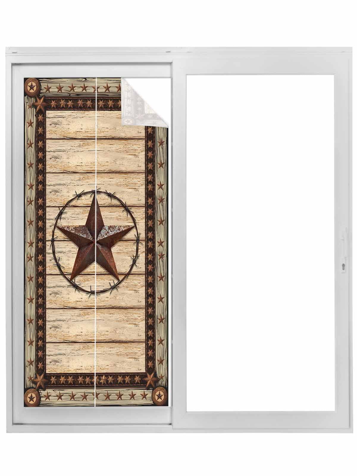 Texas Star Brown Window Privacy Film, Country Star Rustic Vintage ...