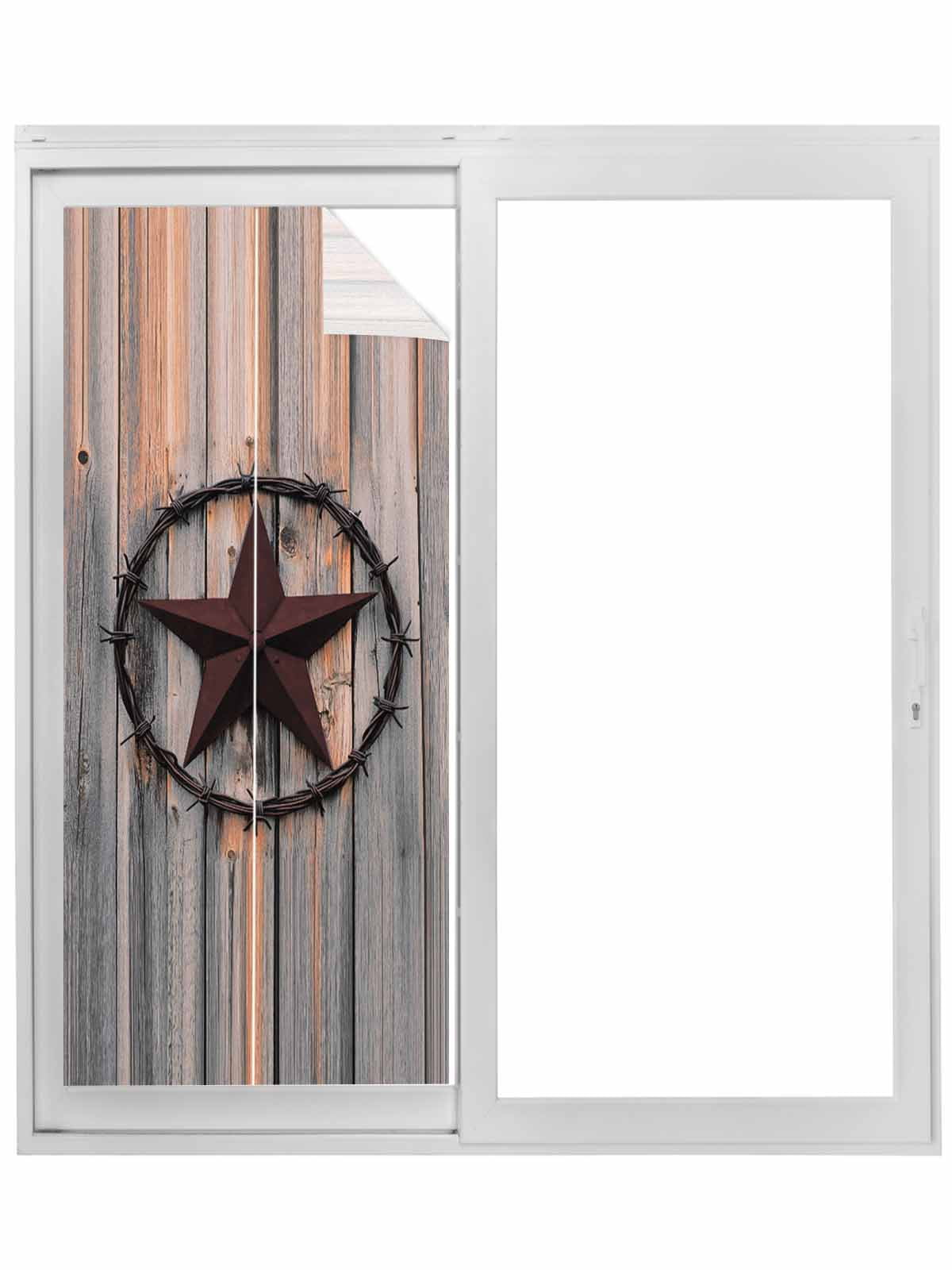 Texas Star Brown Window Privacy Film, Farmhouse Country Western Brown ...