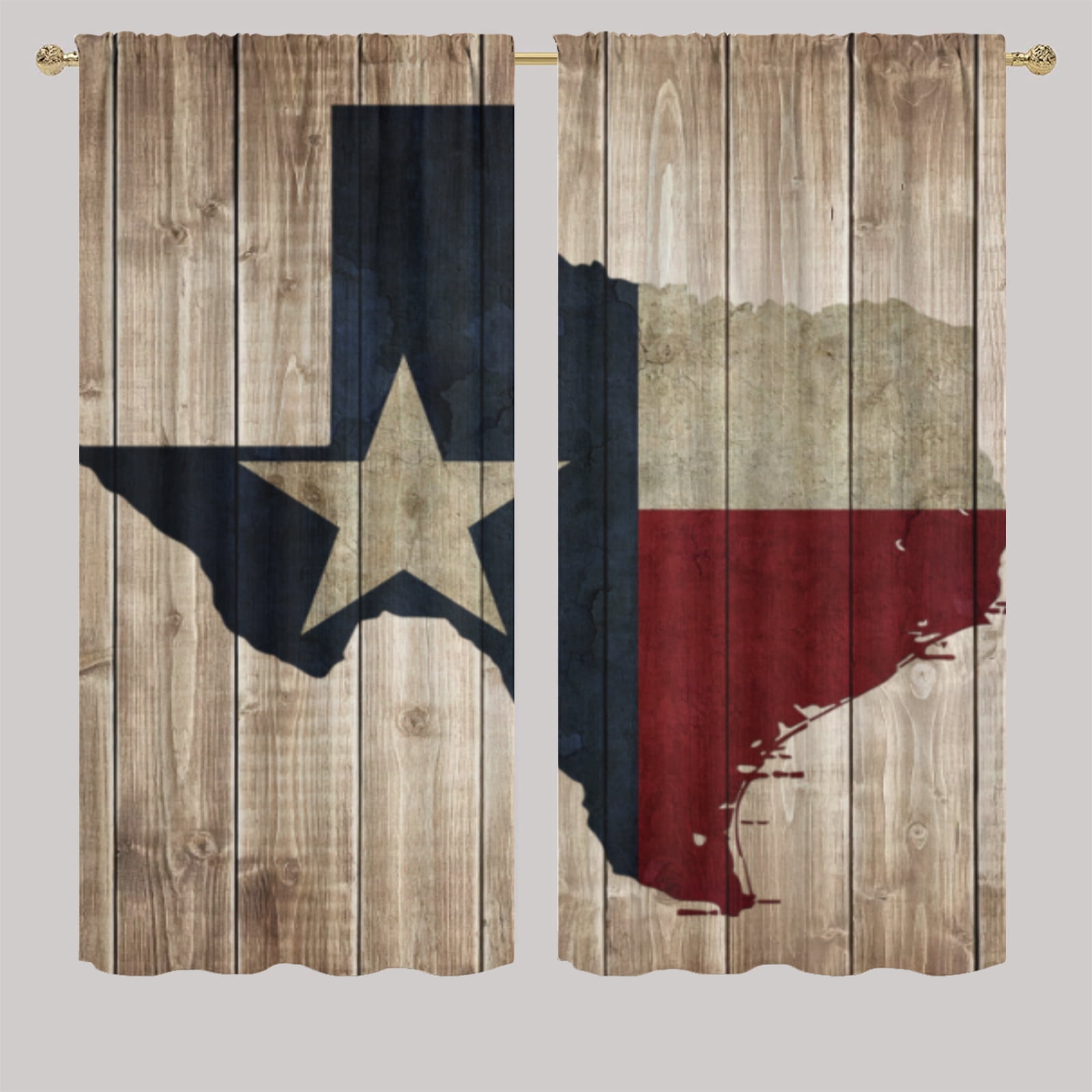 Texas Star Curtain Panels Vintage Rustic Country West Texas Star ...