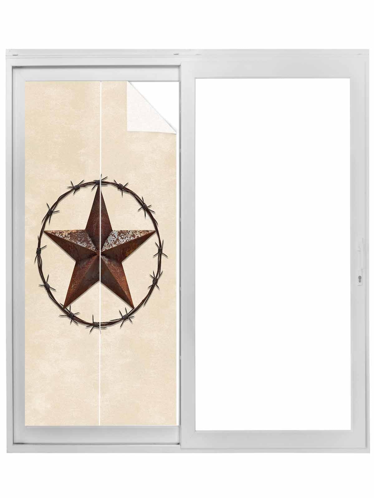 Texas Star Farmhouse Window Privacy Film Stained Glass Window Film ...
