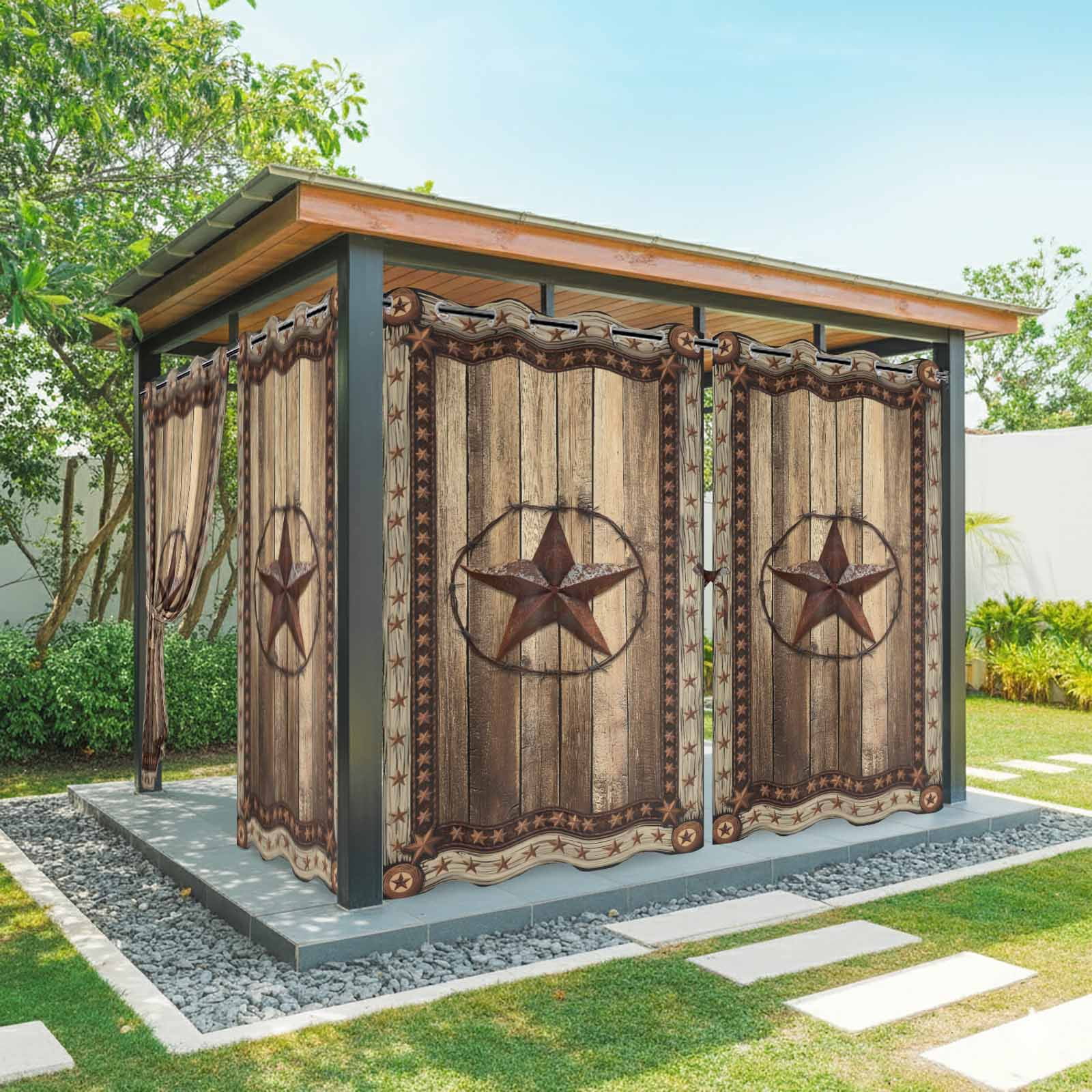 Texas Star Outdoor Curtains for Patio Waterproof, Farmhouse Country ...