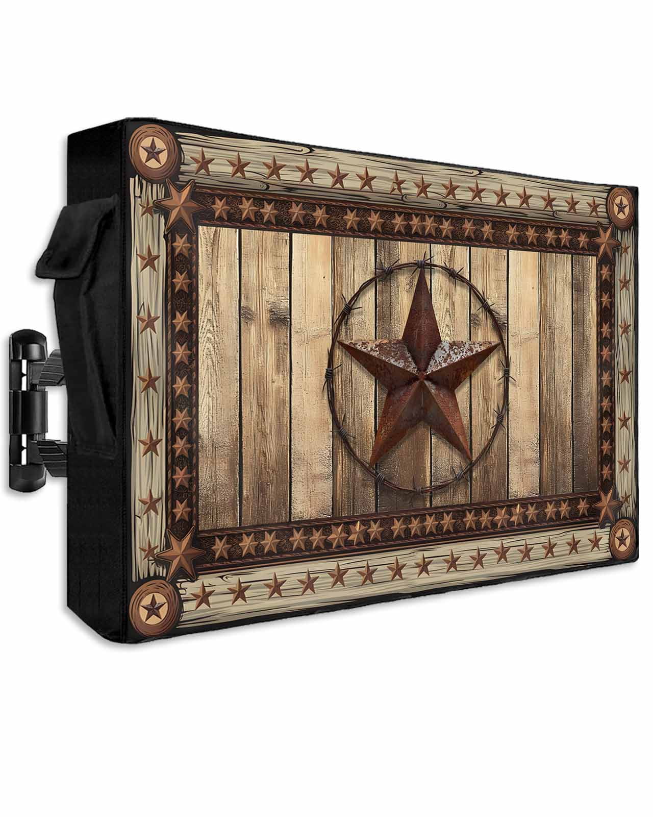 Texas Star Outdoor TV Cover 52 to 55 inch Farmhouse Country Star Wood ...