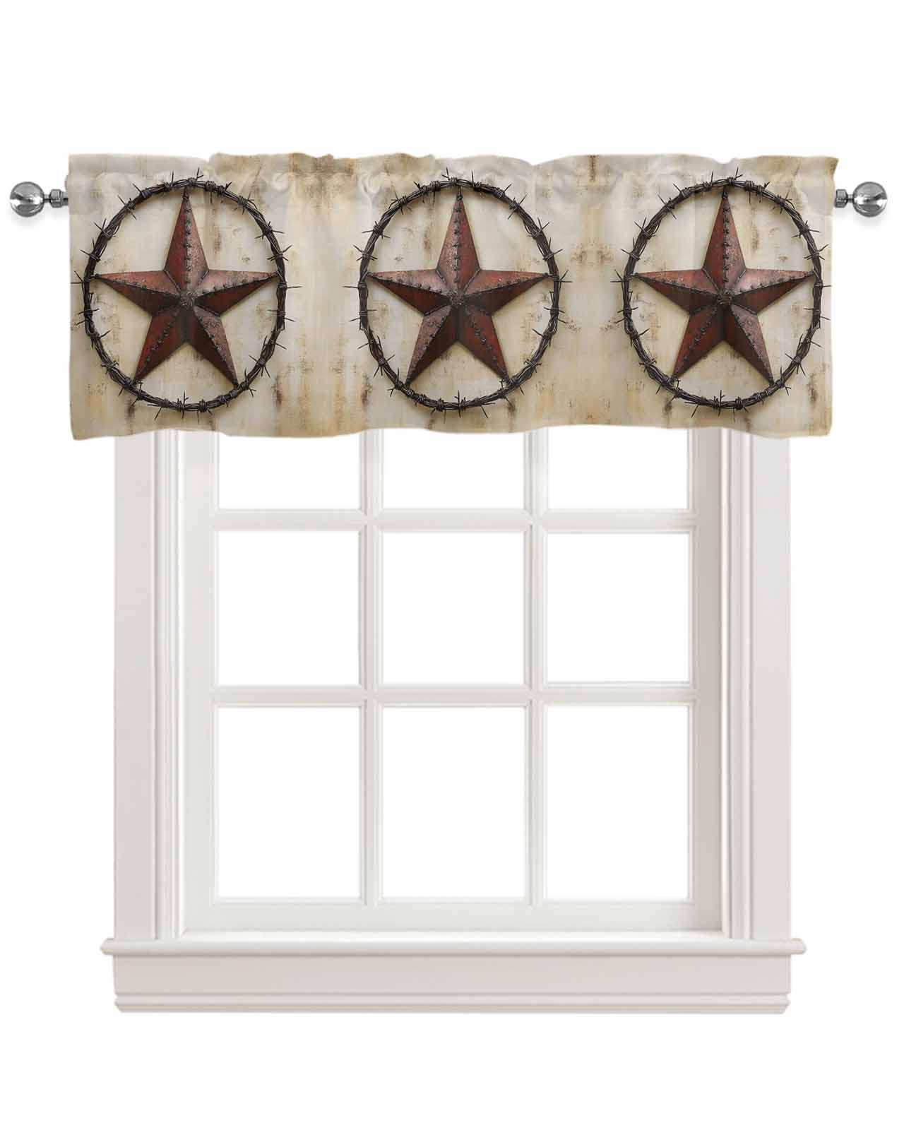 Texas Star Retro Kitchen Valances for Windows Farmhouse Linen Window ...