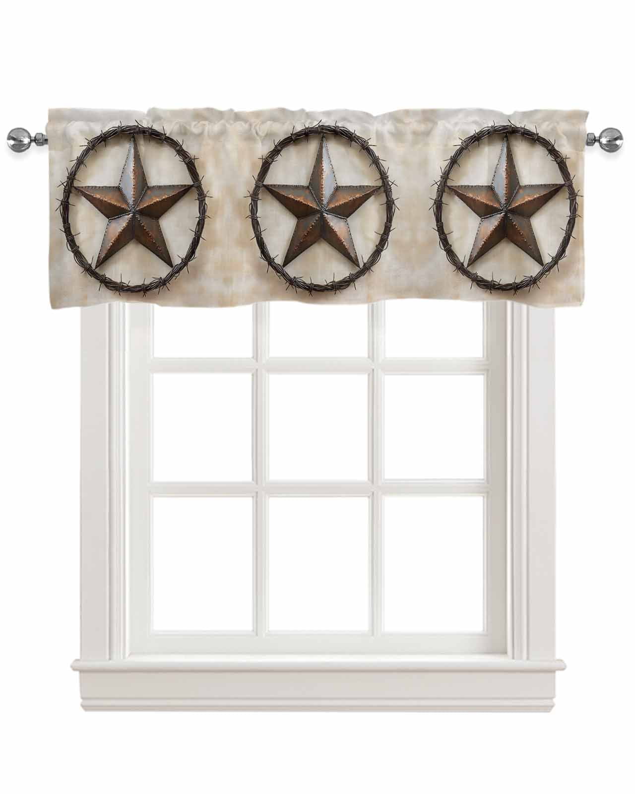 Texas Star Retro Kitchen Valances for Windows Farmhouse Linen Window ...