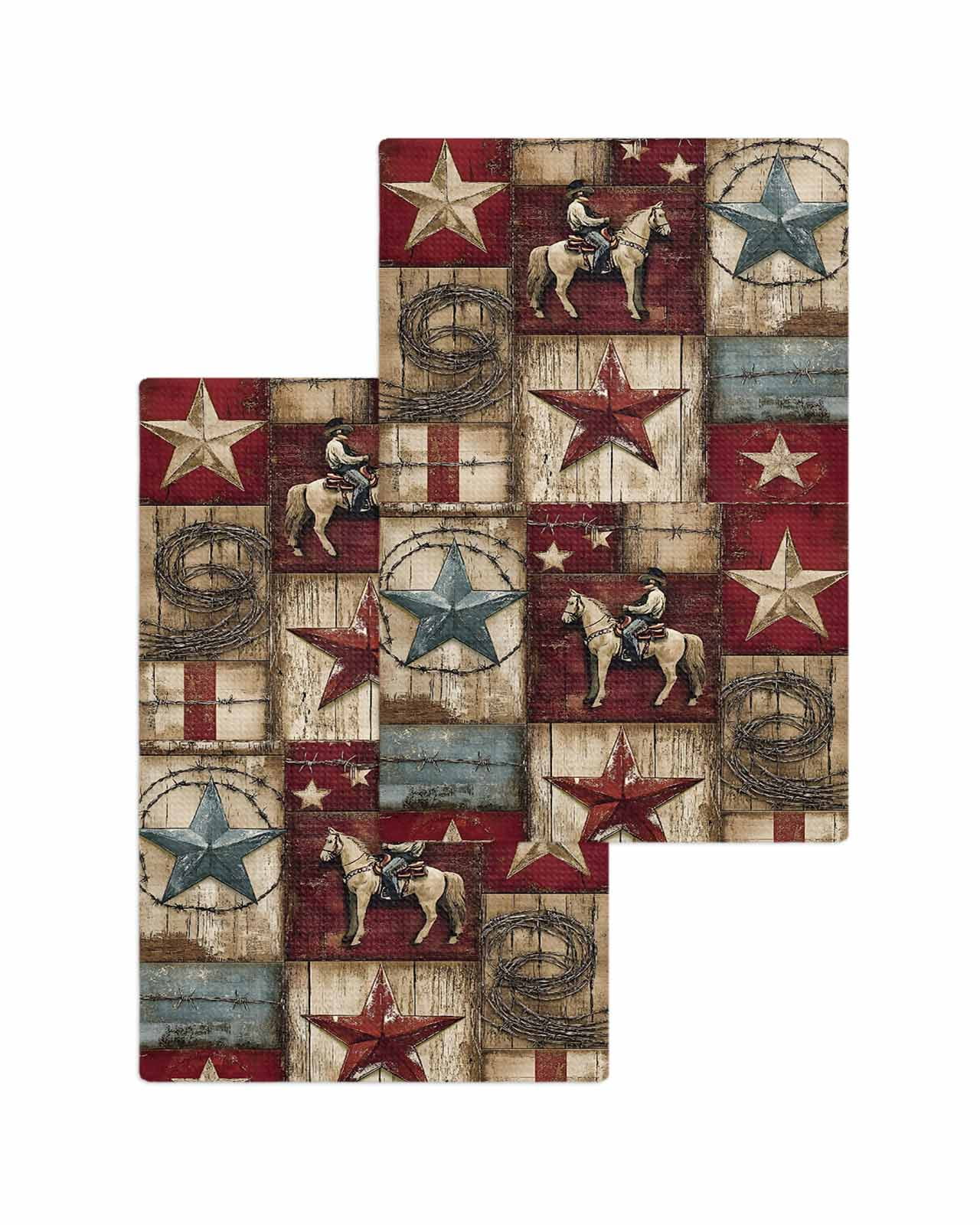 Texas Star Vintage Kitchen Dish Towels for Drying Dishes Set of 2 ...