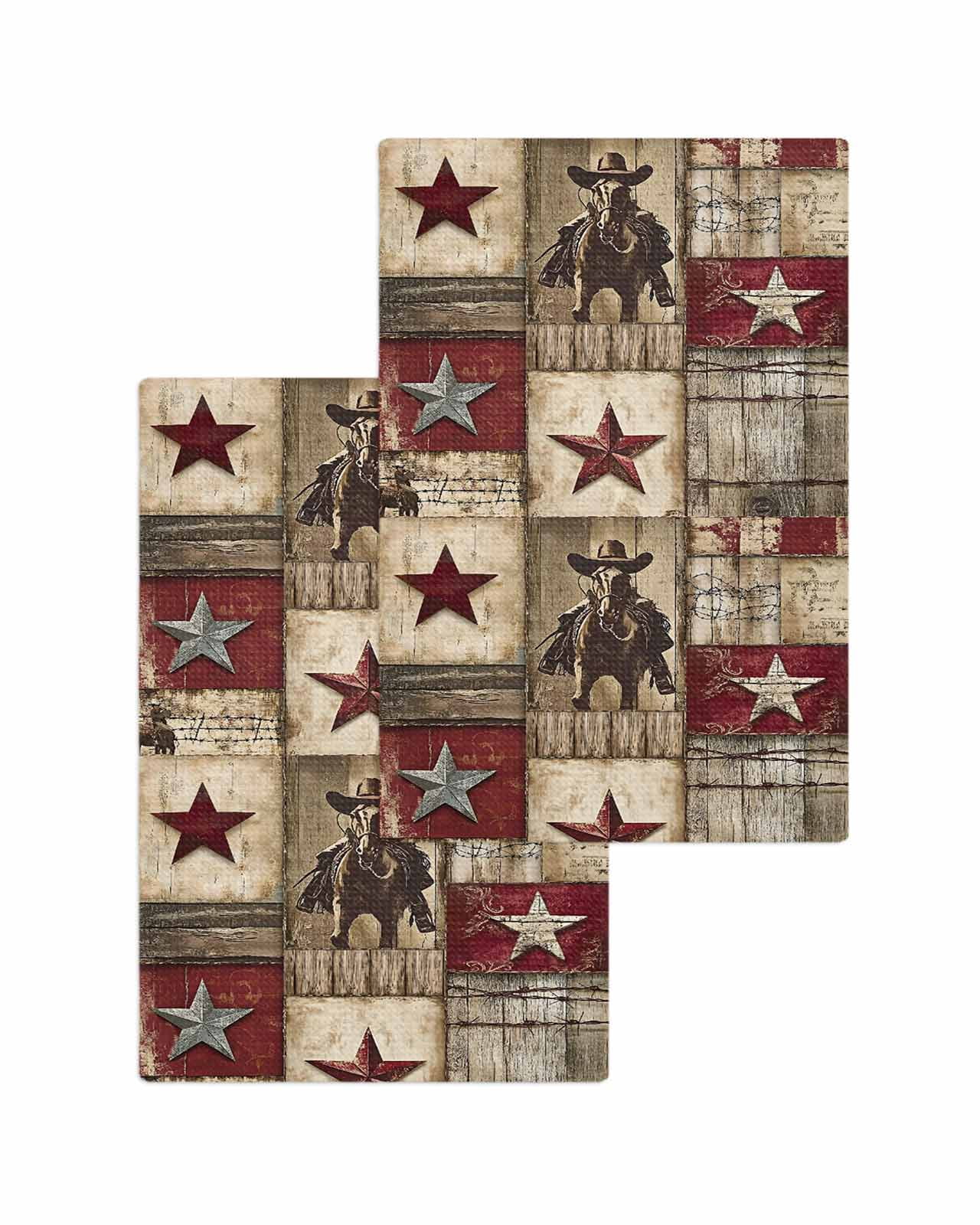 Texas Star Vintage Kitchen Dish Towels for Drying Dishes Set of 2 ...