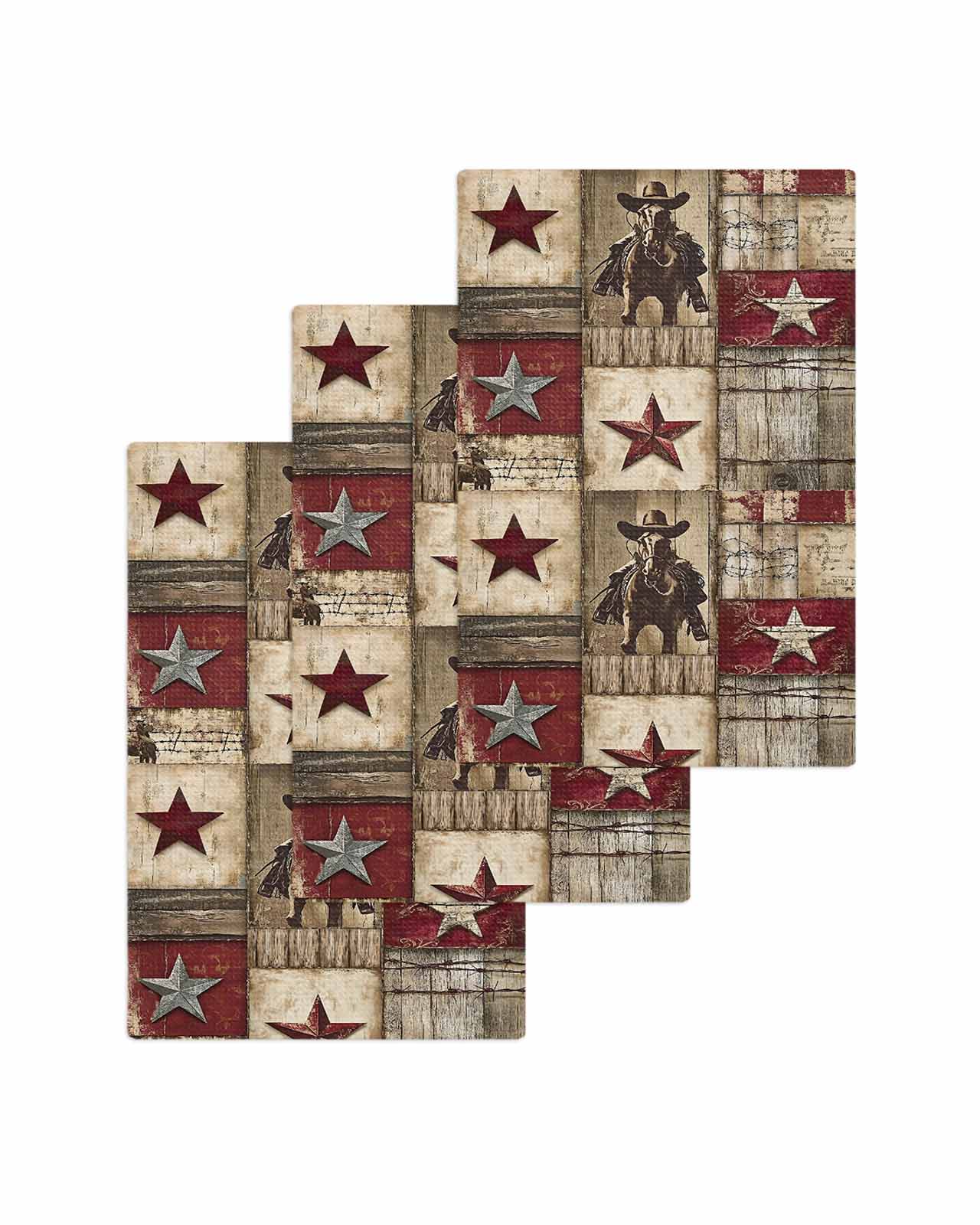 Texas Star Vintage Kitchen Dish Towels for Drying Dishes Set of 3 ...